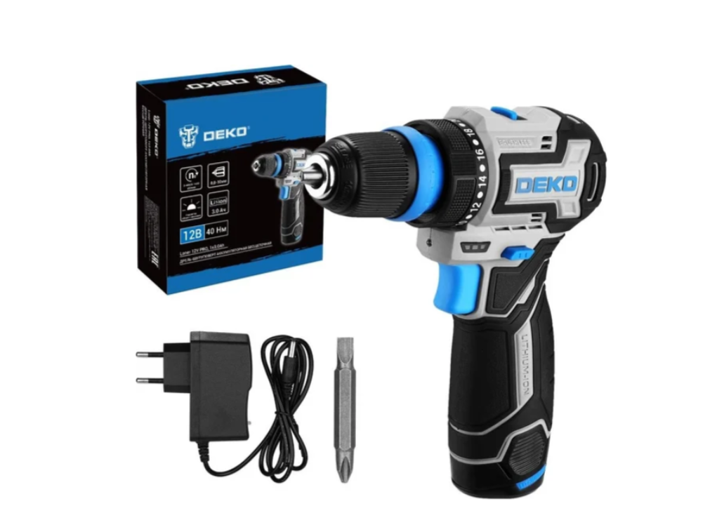 Дрель-шуруповерт DEKO Loner 12V PRO (085-1121)