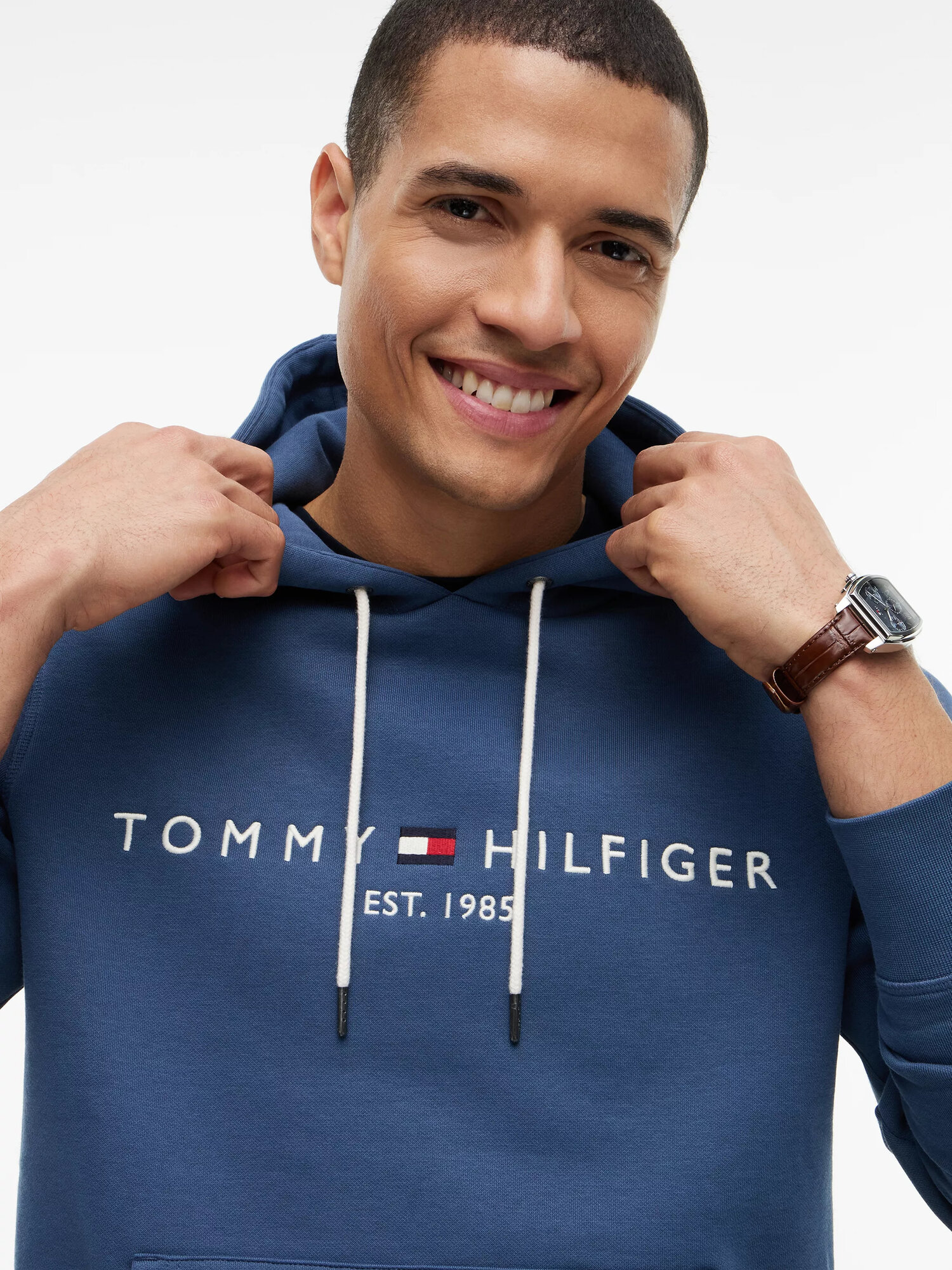 Худи TOMMY HILFIGER, размер XL, , синий — фото 1