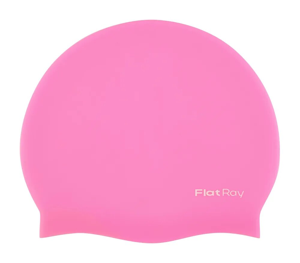 Шапочка для плавания Flat Ray Silicone Swim Cap, цвет Розовый.
