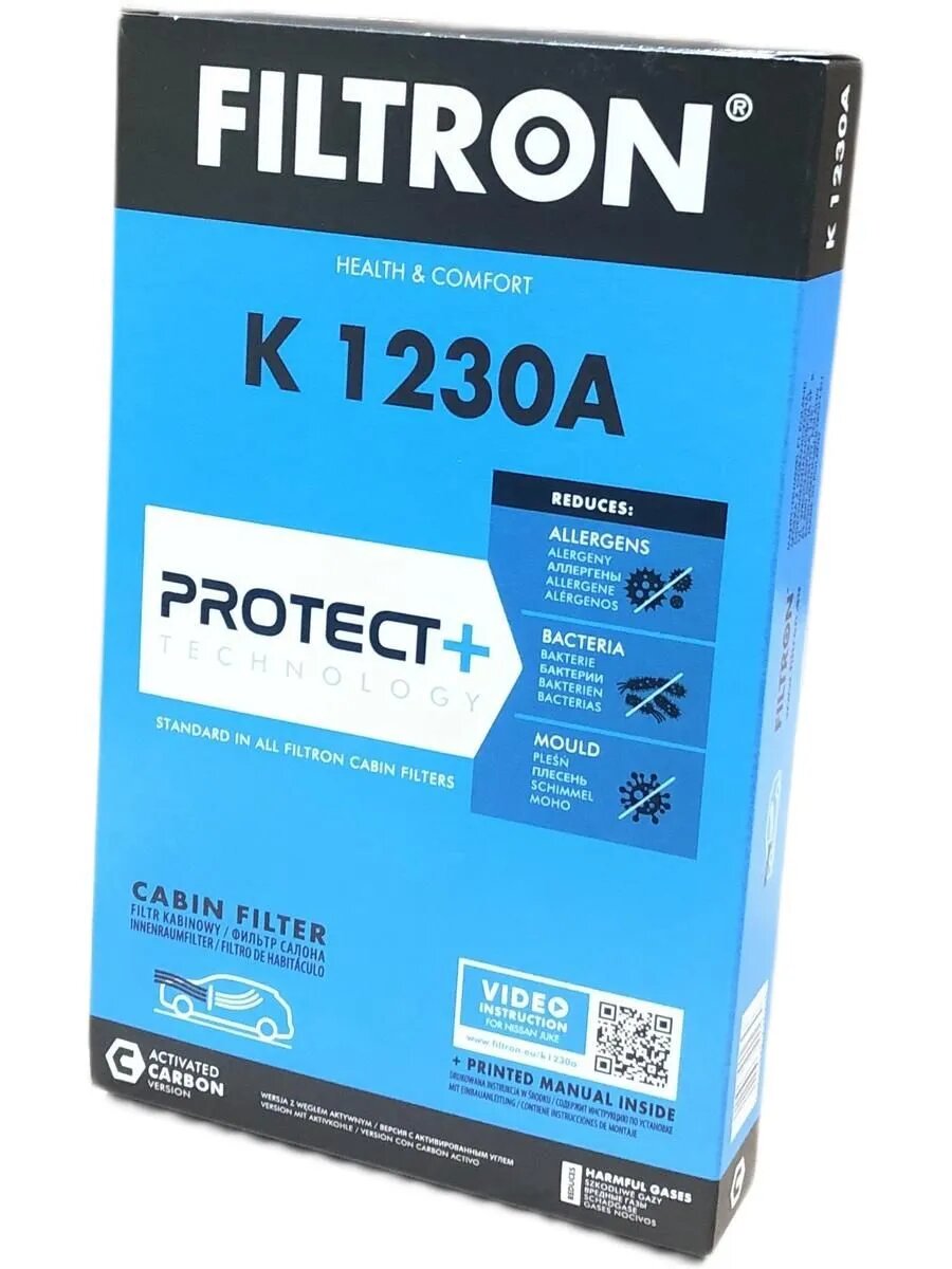 K1230A FILTRON Фильтр салона RENAULT FLUENCE/NISSAN JUKE угольный