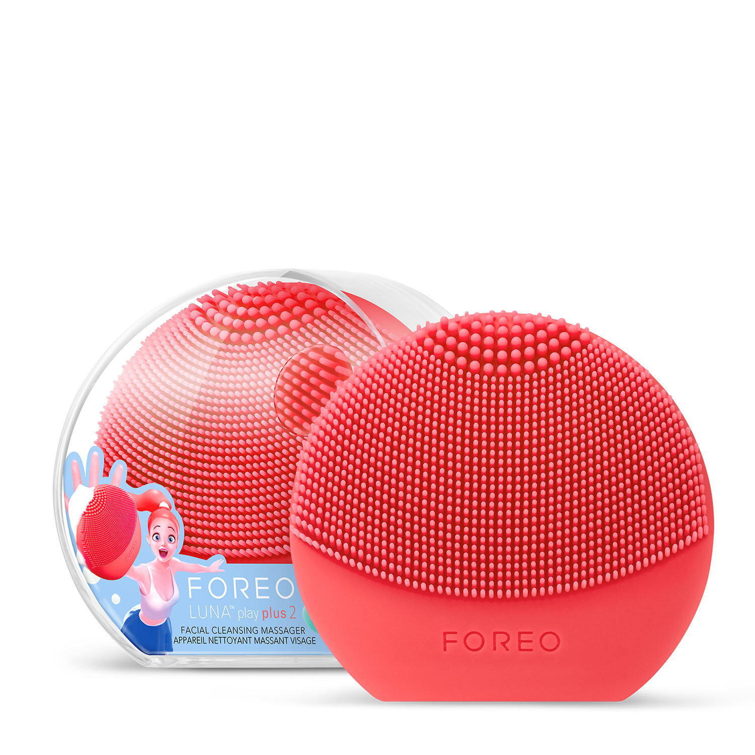 FOREO LUNA play plus 2 Электрическая щетка для лица для всех типов кожи, Peach of Cake!