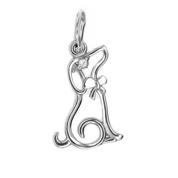 Подвеска, серебро, 925 проба, фианит