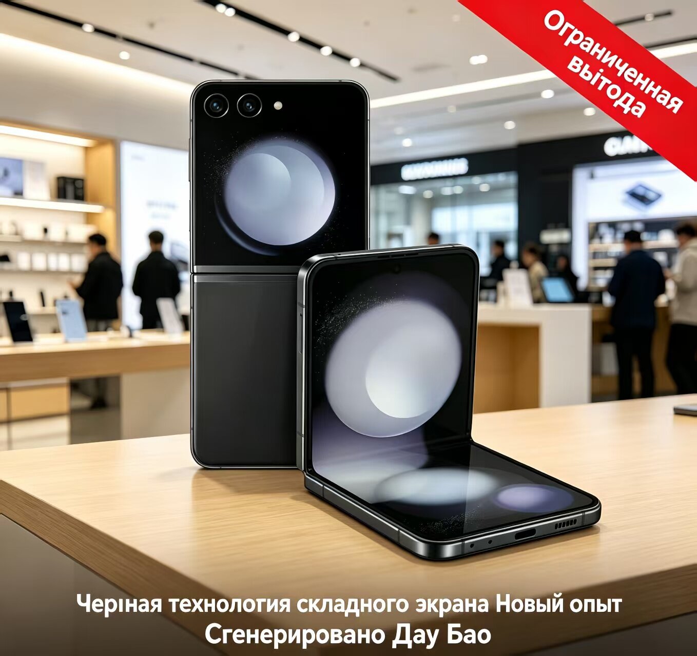 Оригинальный подлинный Складные самсунг телефон Samsung Galaxy Z Flip 5, 8/256 ГБ чёрный