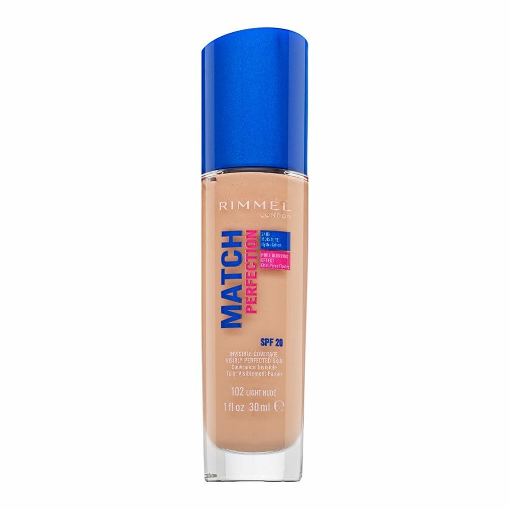 Тональный крем Rimmel London Match Perfection 24HR SPF20 Foundation 102 Light Nude 30 мл