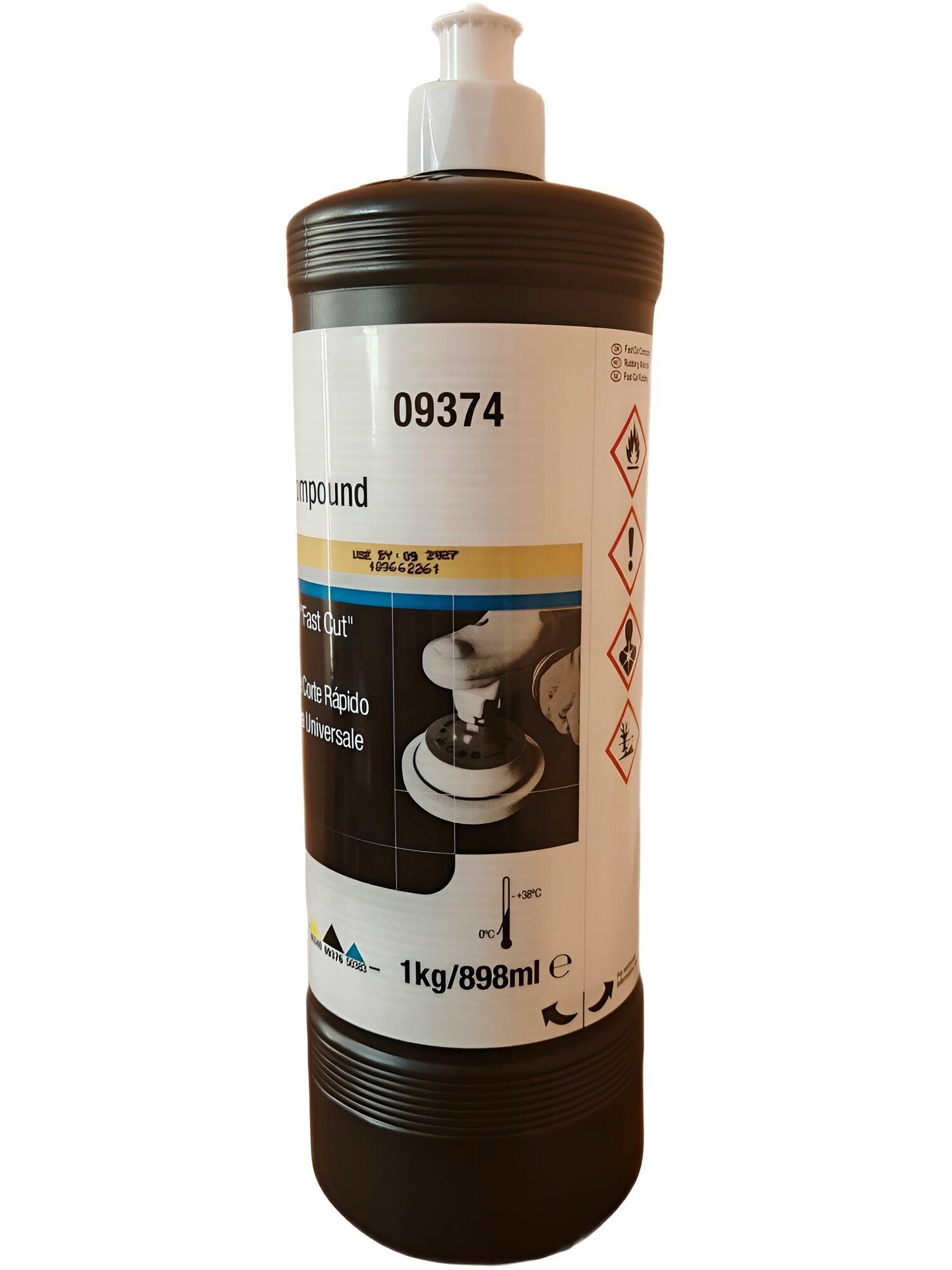 Полировальная паста для автомобиля 3М 09374 FastCut Compound (белый колпачок,1 кг, Турция)