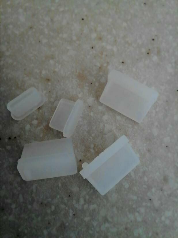 Набор заглушек для Usb и Type-C разъёмов, комплект из 5 штук, прозрачные, пылезащитные, заглушки для компьютера, для Android, для ноутбука, для электроники