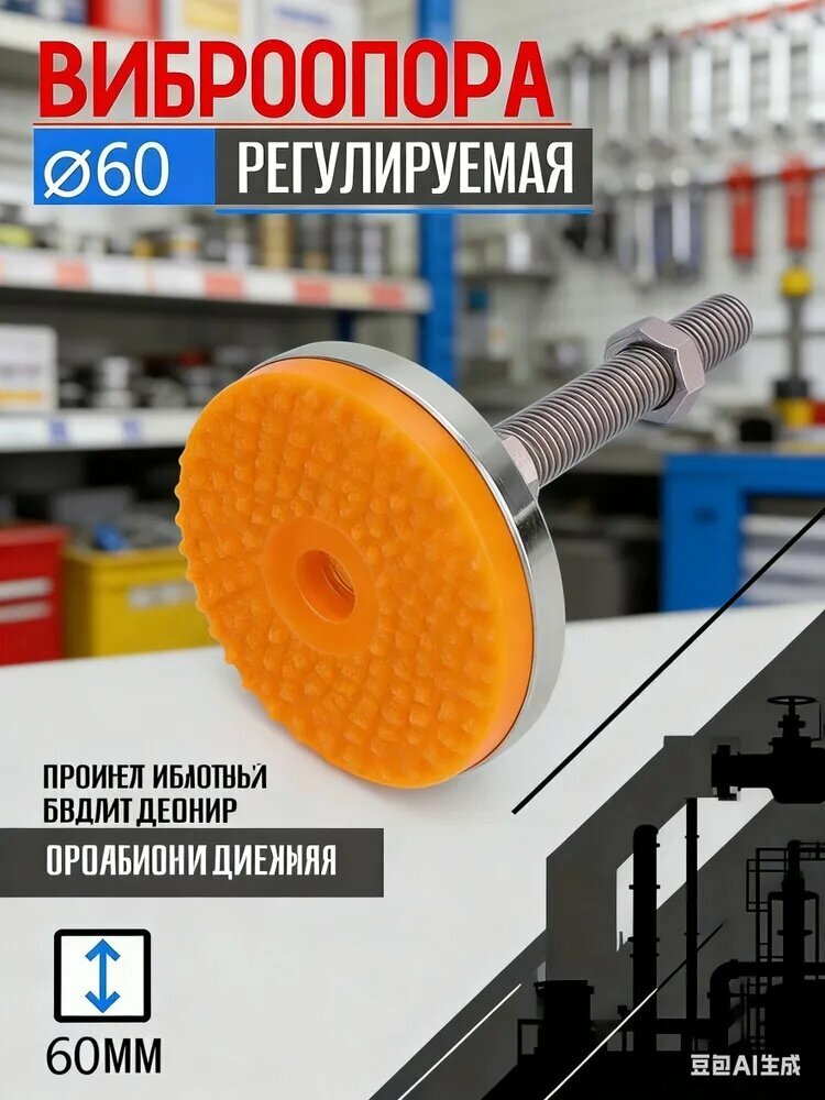 Опора регулируемая винтовая D100 M12x100 мм