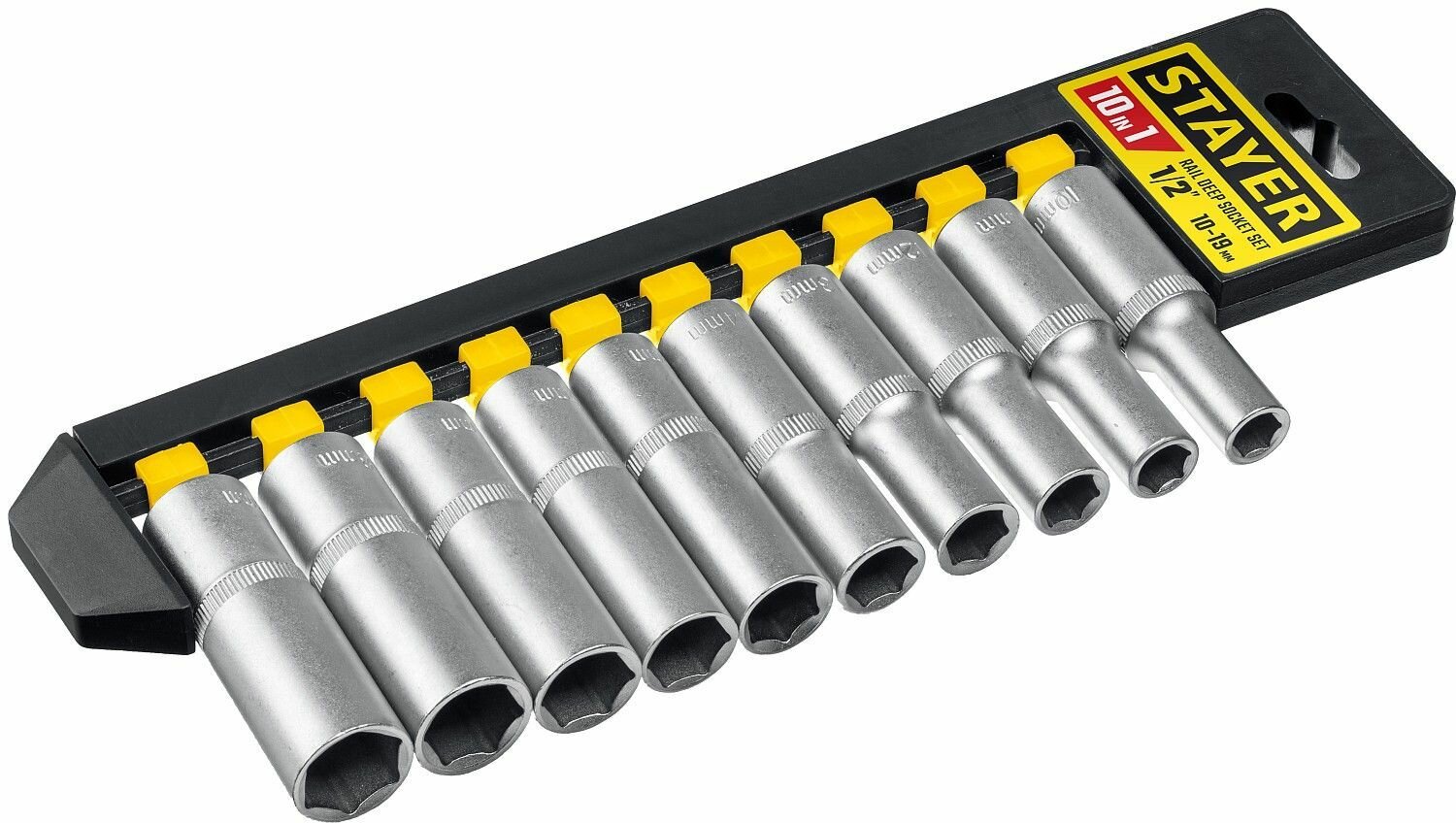 STAYER RSS 10LD, 10 предм, (1/2"), набор торцовых головок (27756-H10)