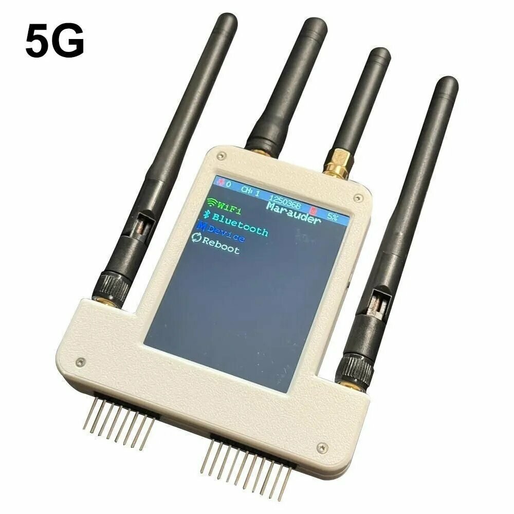 Внешний модуль 4-в-1 для Flipper Zero, 433 МГц с ESP32-S2, GPS и экраном 2.8 дюйма "Predator" для анализа сигналов и данных
