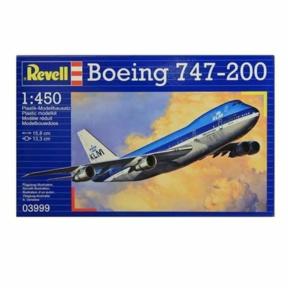 Revell - Модельный набор 1:200 Boeing 747-200 - 3999