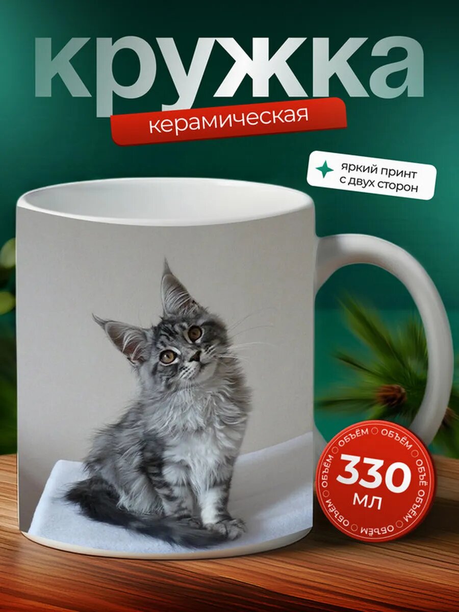 Кружка Мейн-кун кот 10,