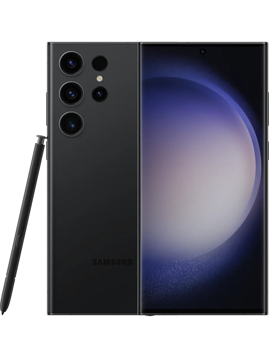 Смартфон Новый оригинальный официальная версия Samsung Galaxy S23 Ultra 12/512ГБ, черный, поддерживает русский