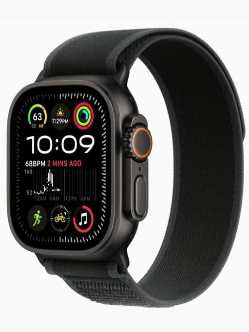 Умные часы Apple Watch Ultra 2 49mm Black Titanium Case with Black Trail Loop - S/M