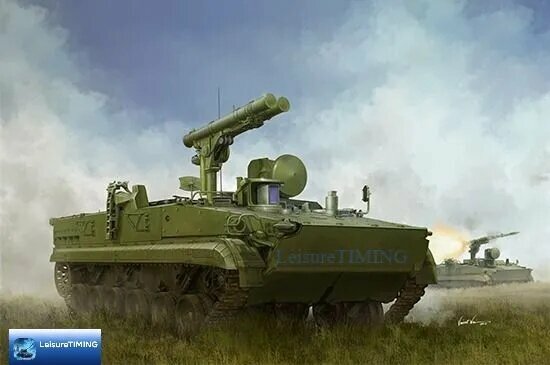 Trumpeter 09551, масштаб 1/35, российский противотанковый комплекс 9P157-2 Хризантема-С
