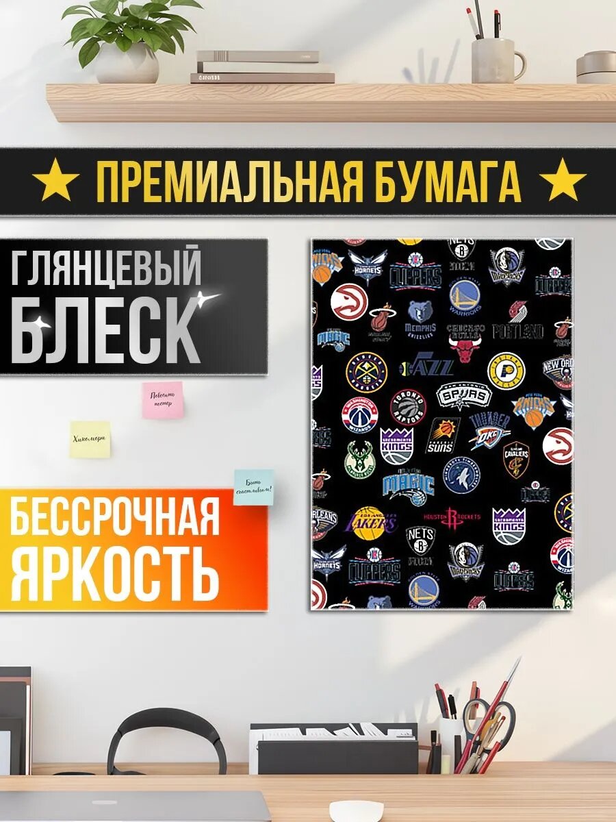 Постер на стену NBA Pattern — фото 1