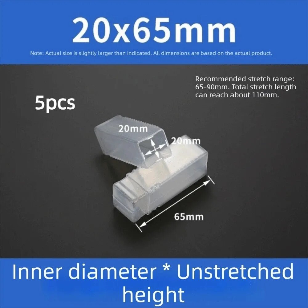Пластиковые прозрачные телескопические коробки для сверл 5 шт 20-65mm