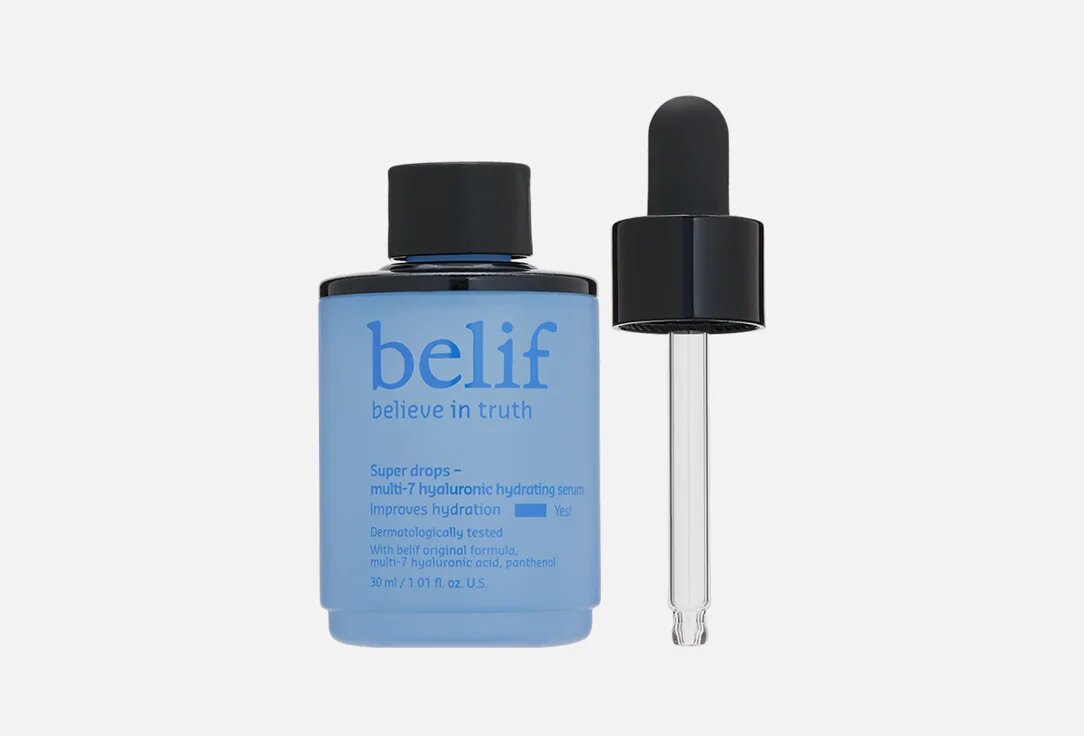 Belif Super drops – multi-7 hyaluronic Увлажняющая сыворотка для лица 30мл