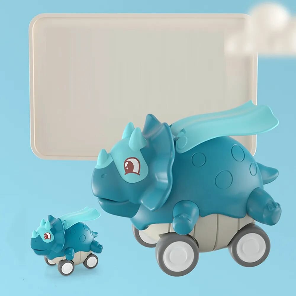 Игрушка Press and Go, мультяшный автомобиль-динозавр с колесом, инерционная раздвижная игрушка для малышей для ежедневных развлечений, тип 2