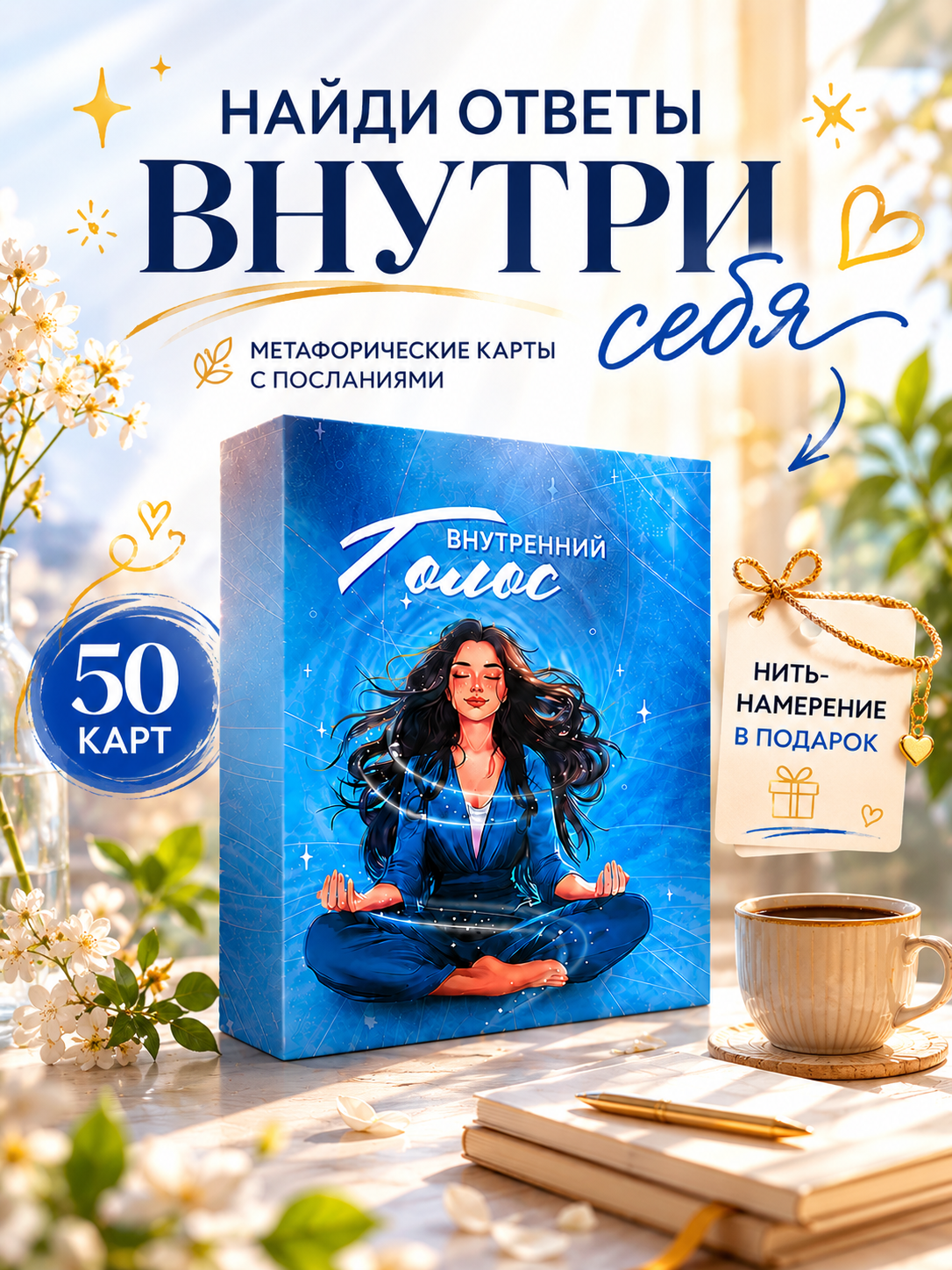 Метафорические ассоциативные карты МАК с посланиями "Внутренний голос"