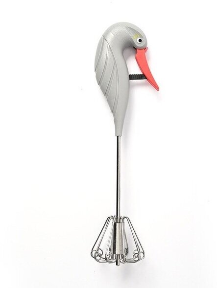 Венчик нажимной полуавтоматический, венчик для взбивания, 28 cm, сталь, серебристый, серый