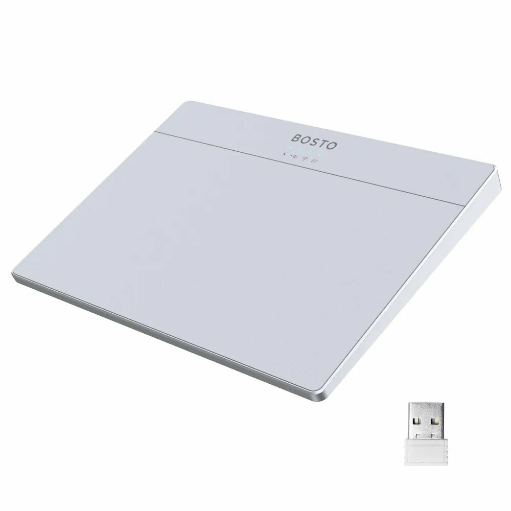 BOSTO T02 Тачпад 2.4G, BT, USB с закаленным стеклом