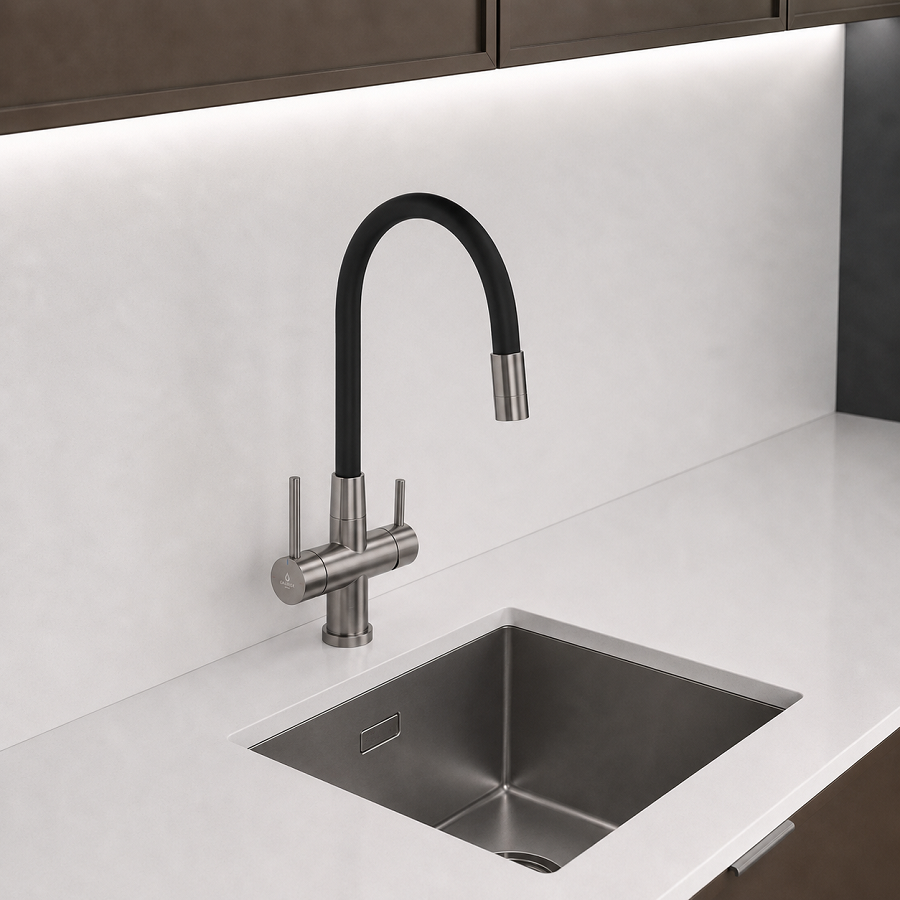 Смеситель Grandex Aqua Flex ANTHRACITE с подключением к фильтру