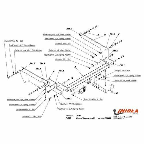 Фаркоп OPEL (CORSA B htb.) IMIOLA r008