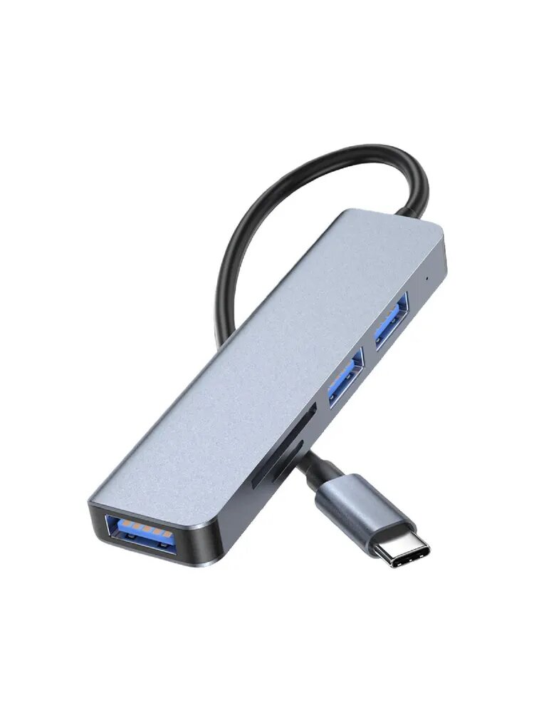 Адаптер USB-C на HDMI с разъёмами для карт и USB (1 шт.)