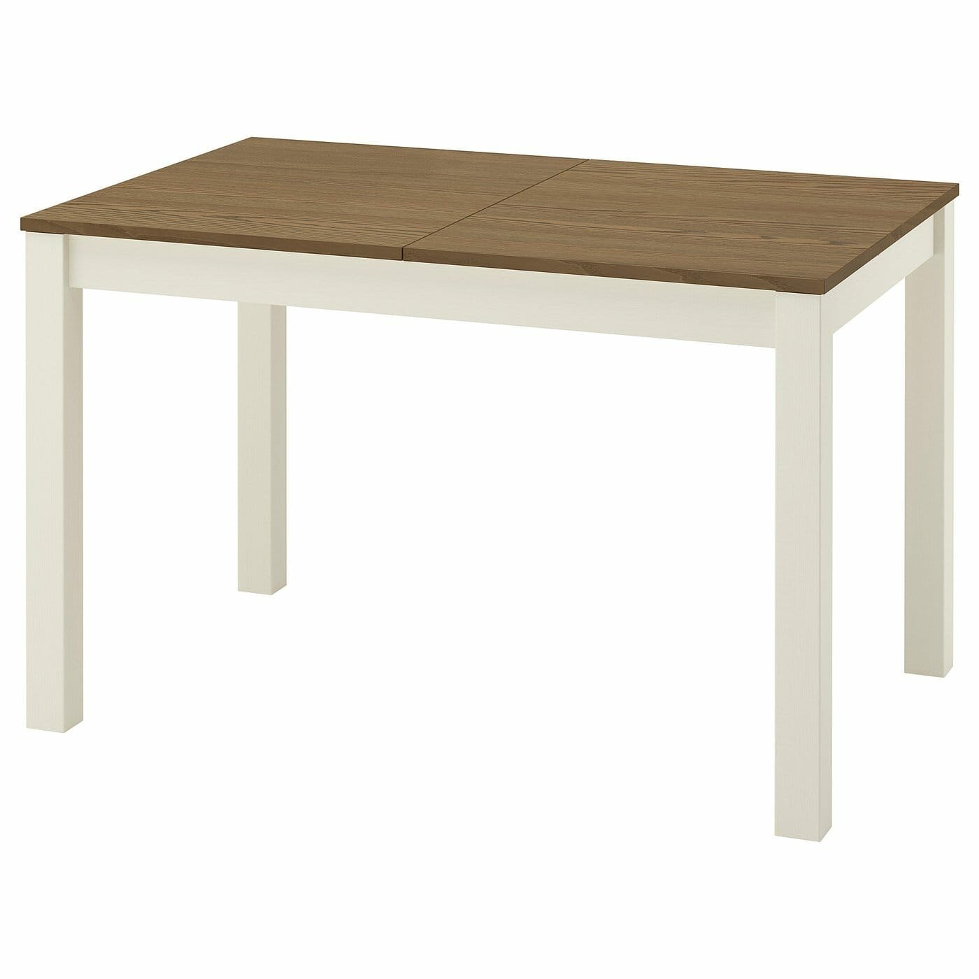 Стол обеденный IKEA LHULT, бежевый/коричневый, 120/170x80 см 605.979.21