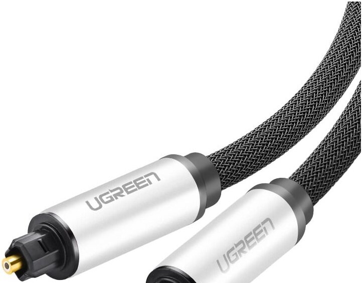 Кабель оптический Ugreen AV108 Toslink 1м серебристый