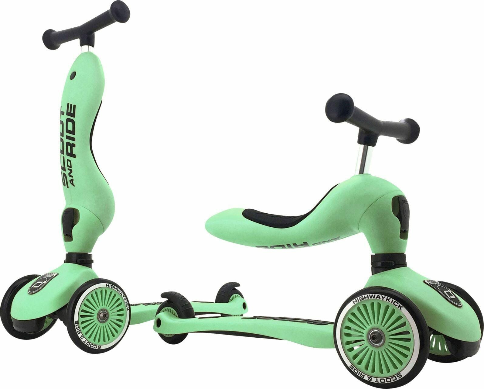 DECATHLON Самокат Decathlon Highwaykick 1-Kiwi, черный/зеленый