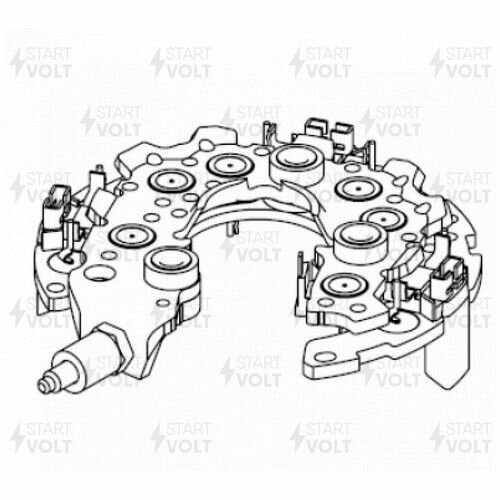 Мост диодный генератора для а/м Ford Focus II (04-) 1.8i/2.0i/Toyota Rav 4 (12-) 2.0i, STARTVOLT VDB1003