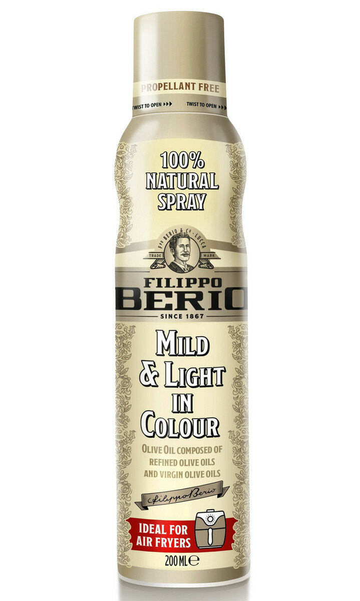 Масло оливковое Filippo Berio Extra Virgin, рафинированное, спрей, 200 мл (1 шт)
