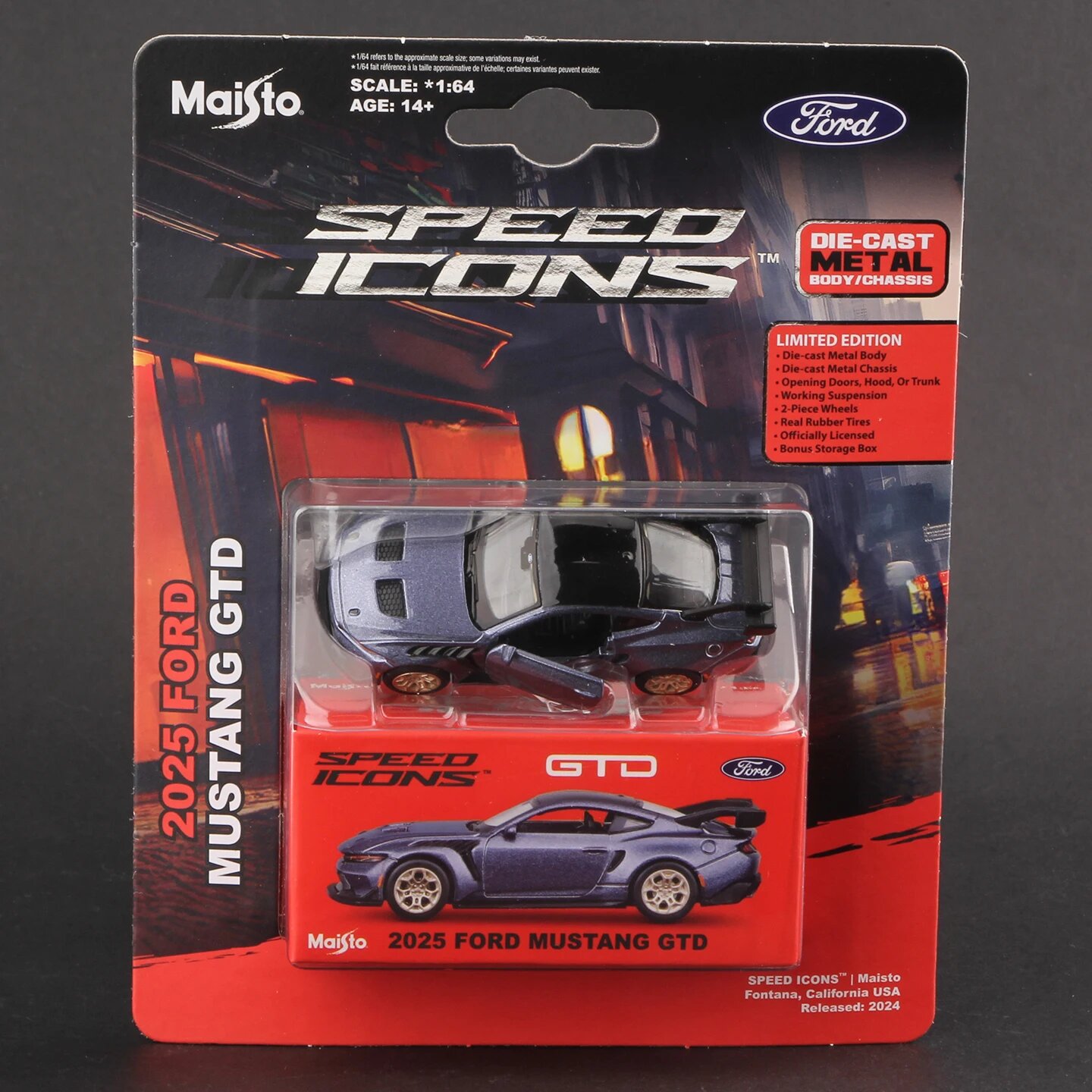 Maisto 1:64 набор моделей автомобилей из металла Mustang Gray