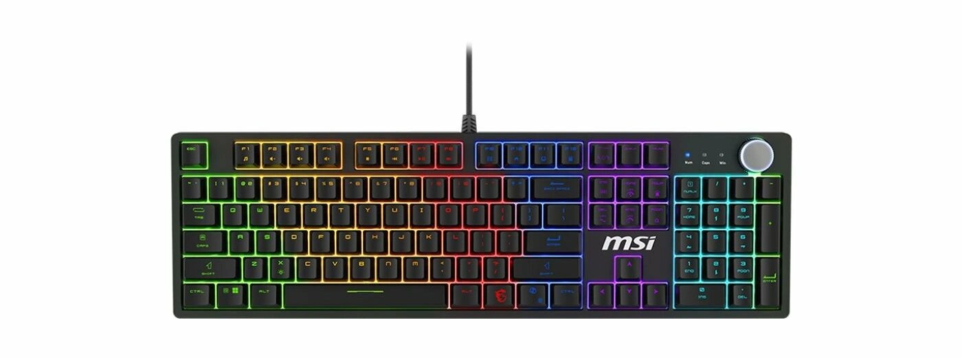 Клавиатура MSI GK320 механическая черный USB Multimedia for gamer LED (S11-04RU259-HH9) каб:1.6м