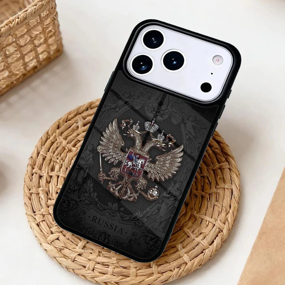 Чехол для телефона с российским гербом для iPhone 17 AIR 16 15 14 13 12 11 Pro iPhone17, HY3076525