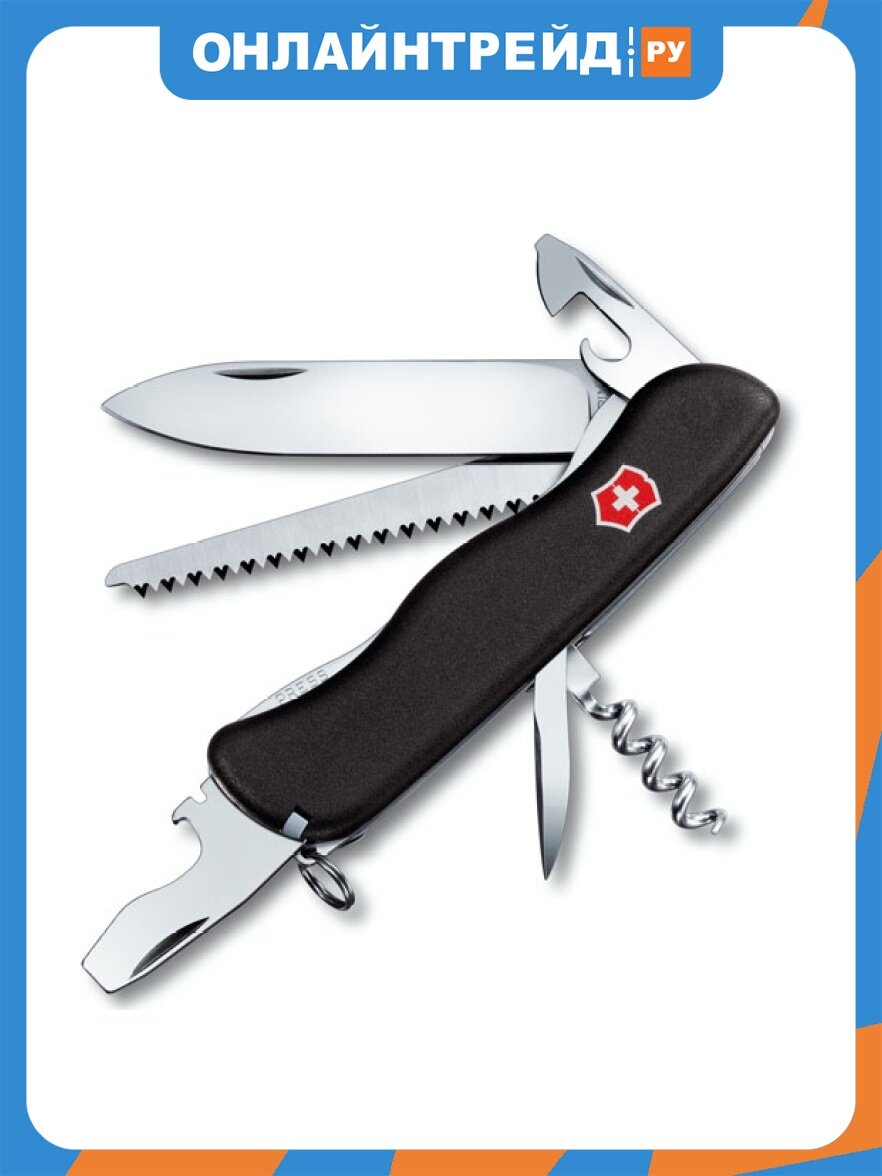 Нож Victorinox 0.8363.3 FORESTER, 111 мм, черный