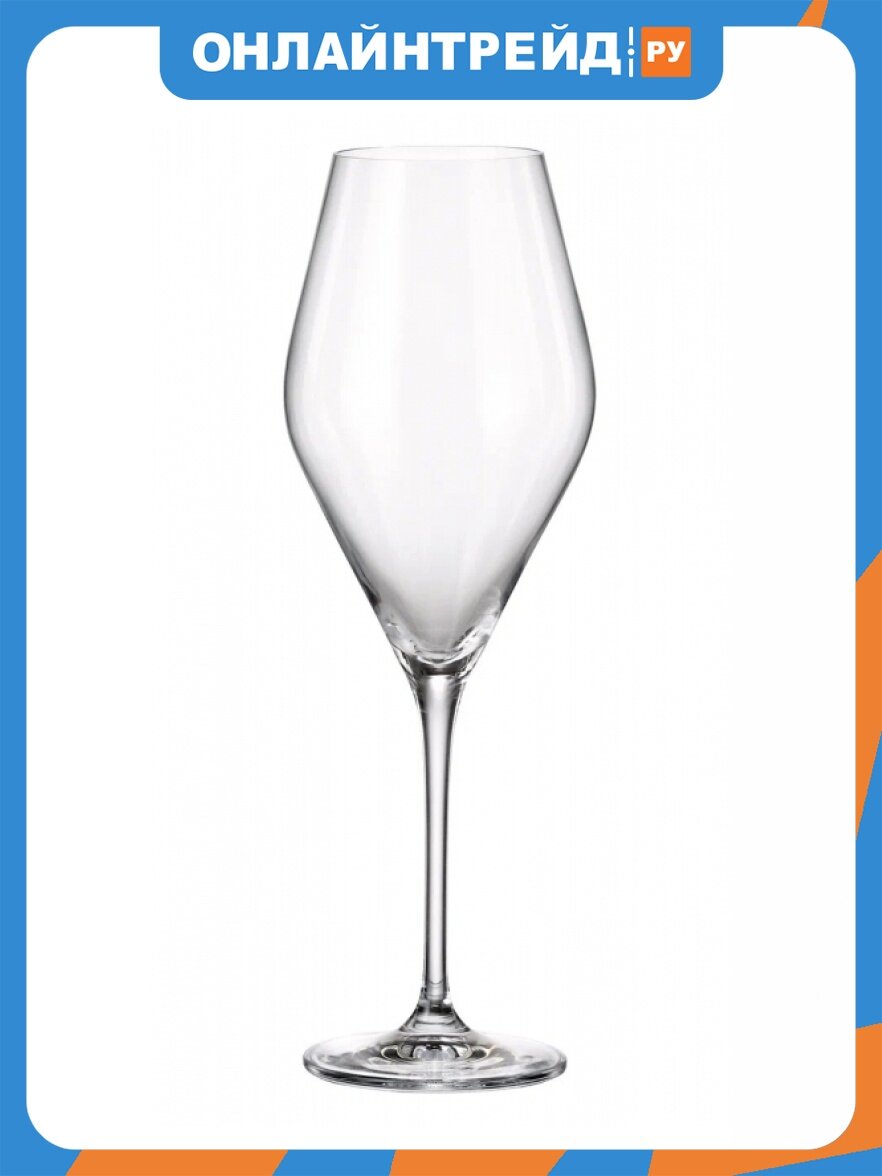 Набор бокалов для белого вина Crystal Bohemia "LOXIA", 510 мл (набор 6 шт.)