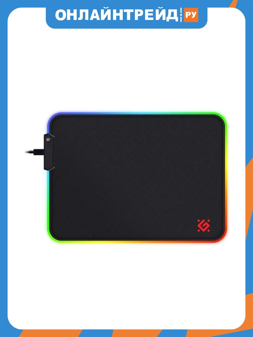 Коврик для мыши Defender Black L Light черный (50008)