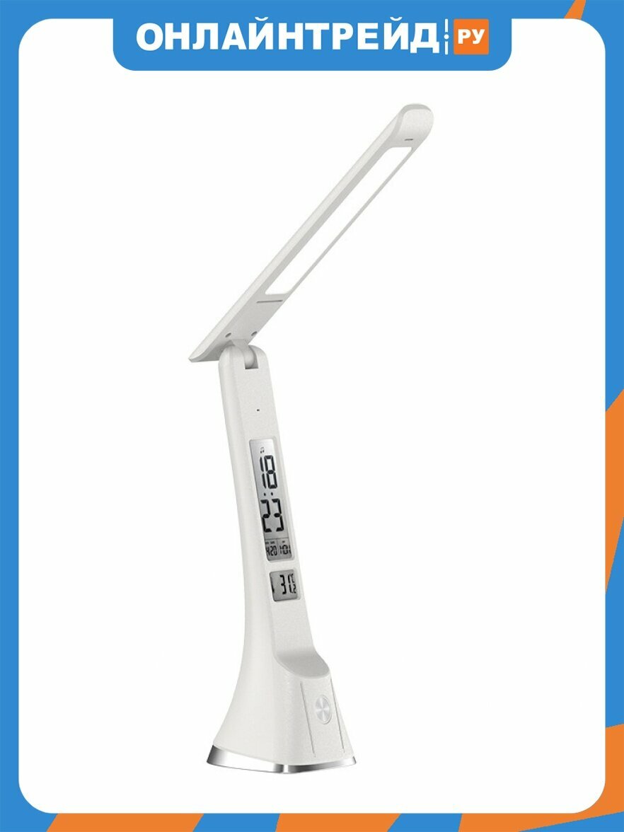 Светильник настольный Ultraflash UF-821 C01 белый Led 7Вт, дисплей, смена цвет. темп, кожа