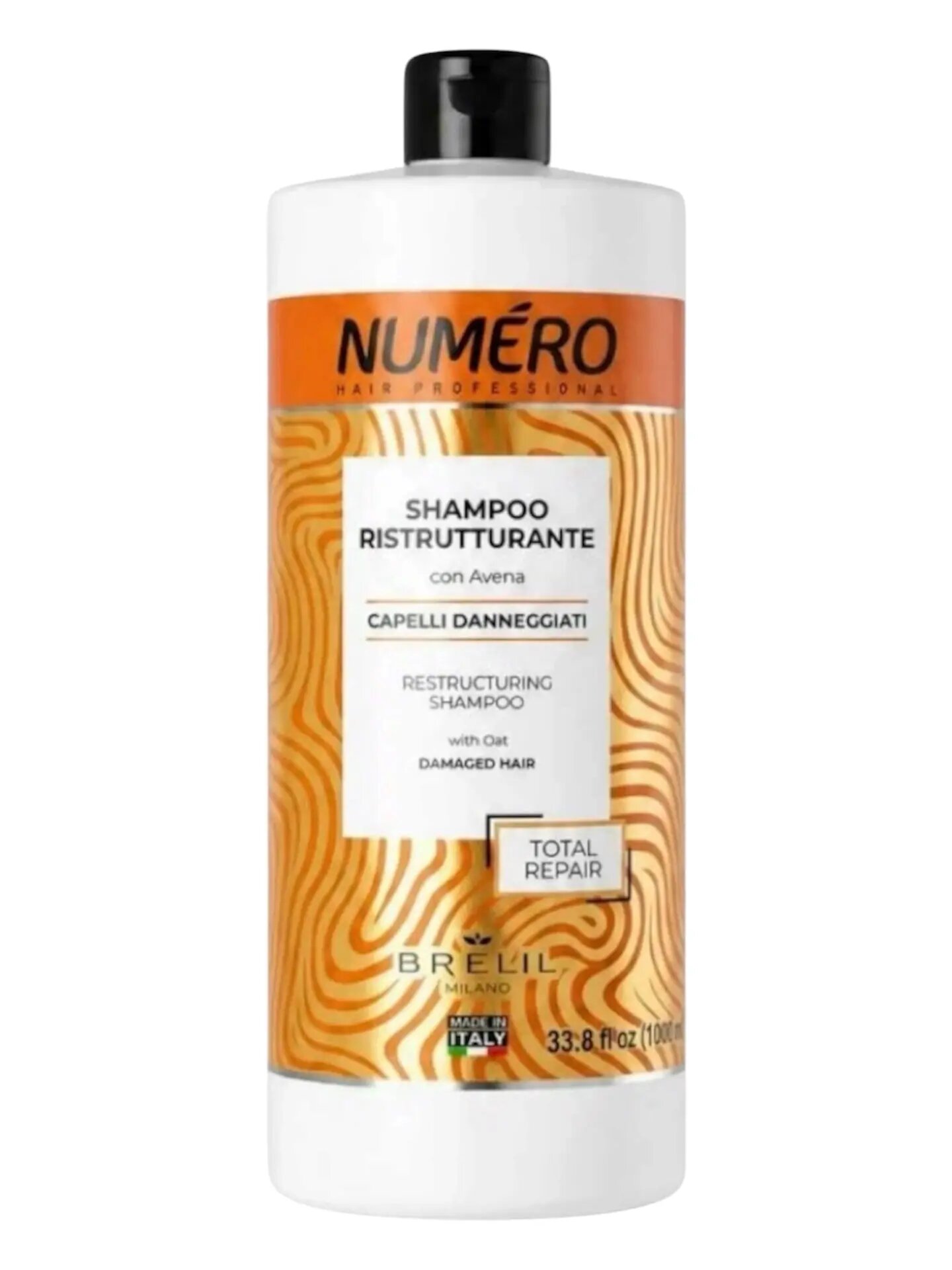 Шампунь Brelil Professional Restructuring Oat Shampoo с экстрактом овса для ослабленных и чувствительных волос, 1000 мл