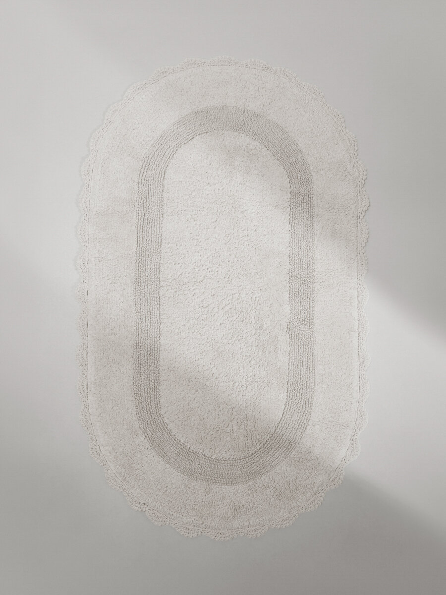 Коврик для ванной комнаты IDDIS Декор (Décor) DSOL01Ci12 70x120 овал хлопок кремовый