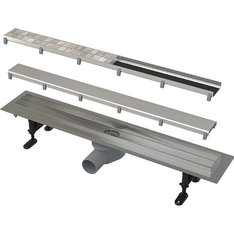 Душевой лоток Alcaplast Fit and Go AG071401750 (APZ13-DOUBLE9-750) с решеткой Хром полая под плитку