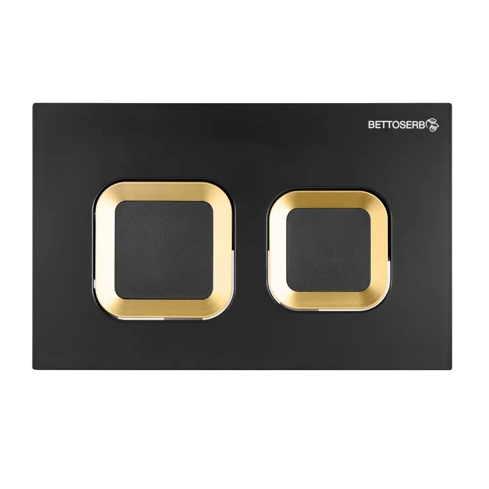 Кнопка смыва для инсталляции Bettoserb Smart 40006489 цвет Черный матовый Золото глянец