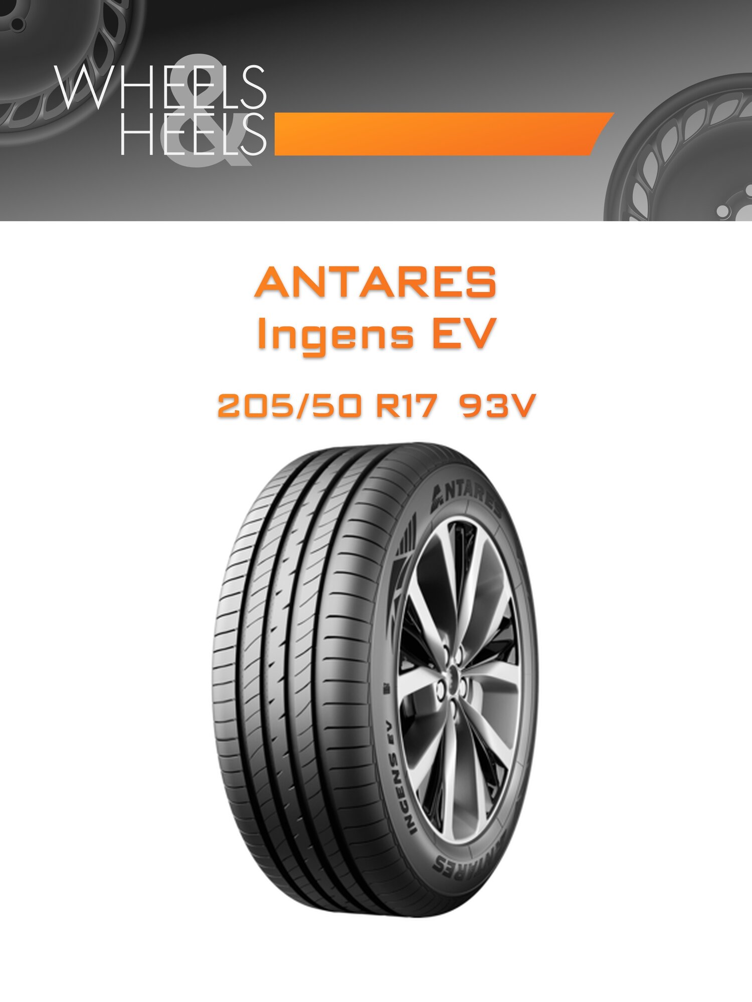 Шина автомобильная Antares Ingens EV 205/50 R17 93V SUMMER, летняя, универсальная