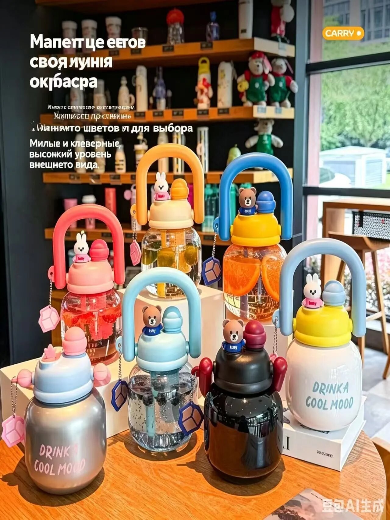 Чашка с крышкой для воды. Не проливается, удобно брать с собой. Идеальна для прогулок и поездок. — фото 1
