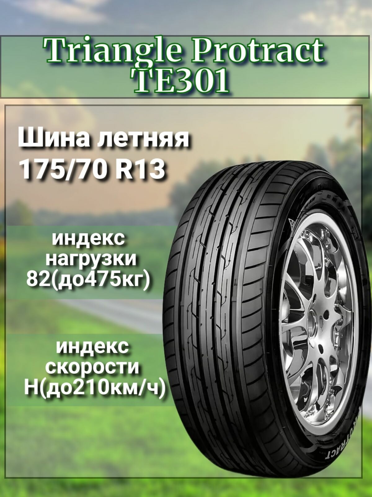 Шина легковая летняя Triangle Protract TE301 175/70 R13 82 H
