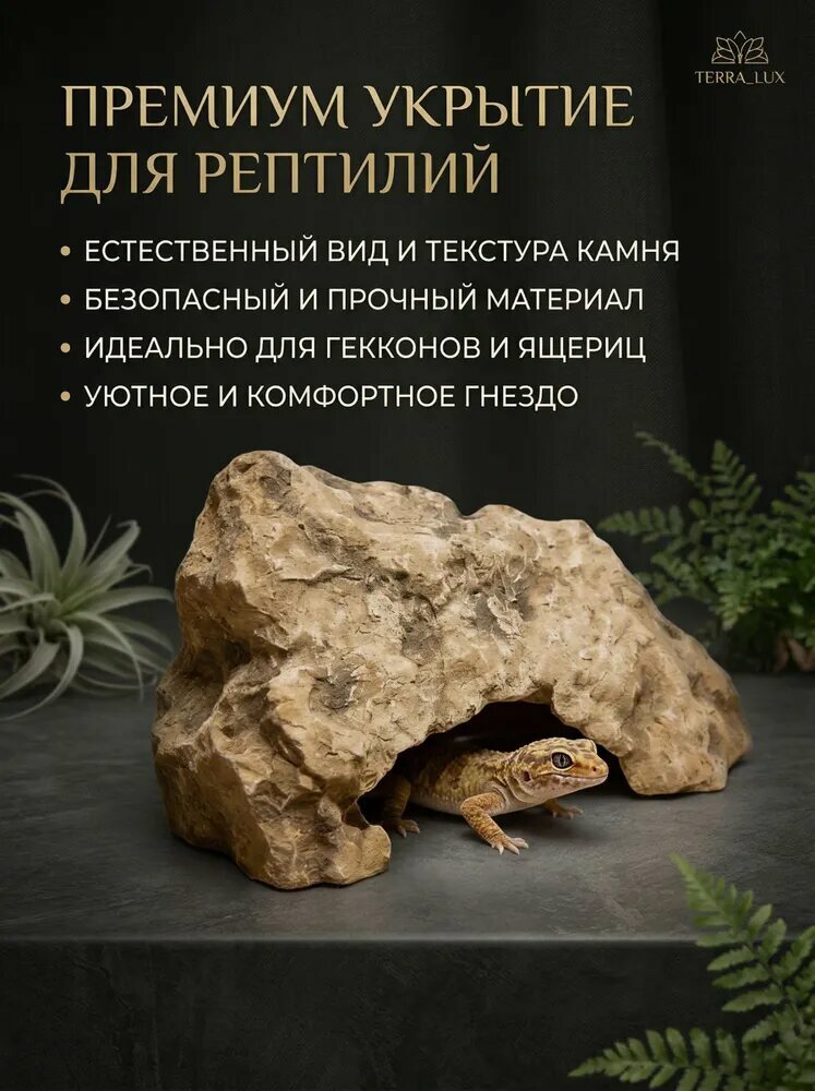 Влажная камера для рептилий /укрытие для рептилий, декор для террариума