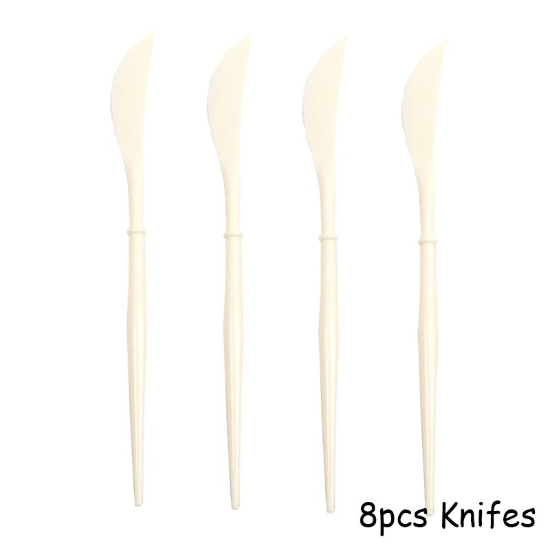 Одноразовые вилки Rose Gold 20 см 8pcs solid Kinfe