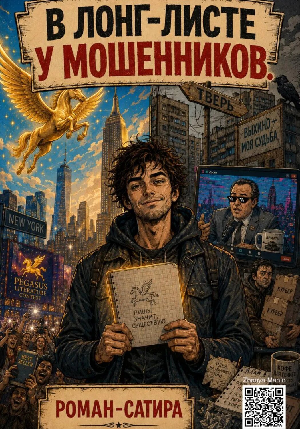 В лонг-листе у мошенников. Роман-сатира [Цифровая книга]